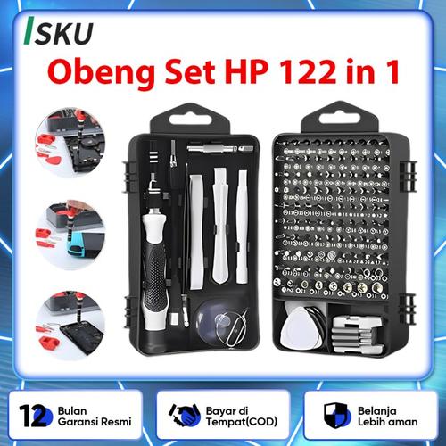 Promo ISKU Obeng hp full Set lengkap original 122 in 1 mini tool kit ...