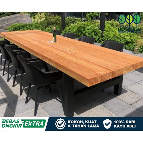 Jual Meja Outdoor tebal 5 cm - 240 x 120 x 75 cm - Meja Piknik - Meja ...
