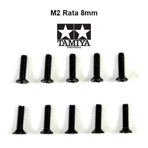 Jual Rep Tamiya Baut Rata Hitam 8Mm / Screw Tamiya Mini 4Wd (10Pcs ...