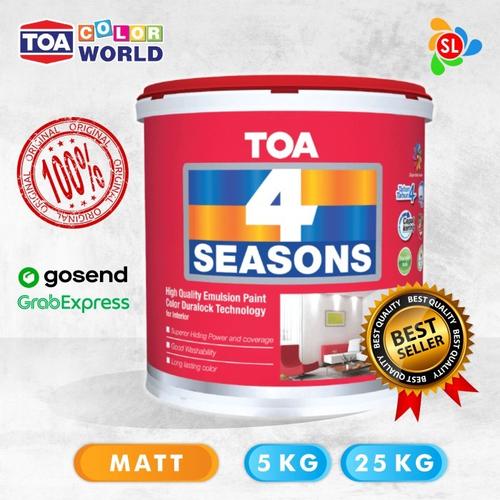 Jual [Promo!] Cat Tembok Dinding Interior Toa 4 Seasons Matt 25kg Ready ...