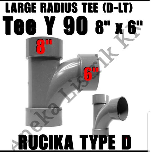 Jual RUCIKA D SAMBUNGAN TY 90 derajat 8x6 INCH TEE Y 8" x 6" TEE WAY T ...