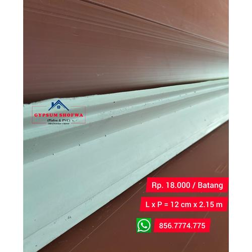 Jual List Profil Plafon motif siku 12 cm / List prodil gypsum beton ...