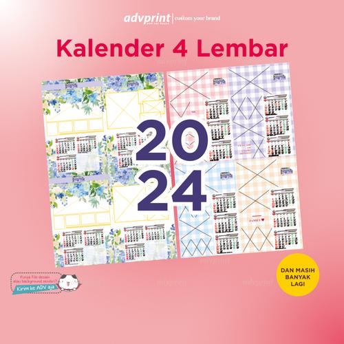 Jual KALENDER DINDING CUSTOM ISI 4 LEMBAR AP120/150gr KLEP - 4 LEMBAR ...