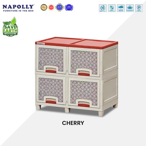 Jual Napolly Locker Box 2 ssn 4 ruang penyimpanan motif transparan ...