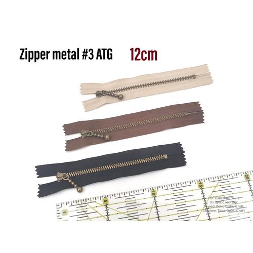 Jual Zipper/Resleting metal #3 panjang 12cm dan 15cm - 12cm Hitam ...