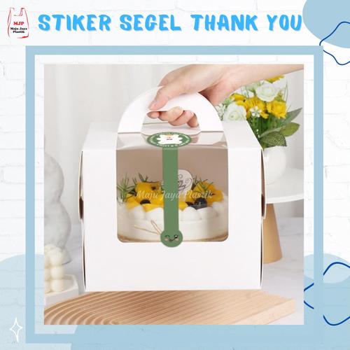 Jual Sticker Panjang Segel Makanan Cake Stiker Thank You isi 10 - Kota ...