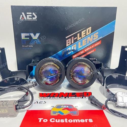 Jual FOGLAMP AES FX NON LASER 3 INCH BLUE GLAS | FOGLAMP BILED AES BLUE LEN - BRACKET TOYOTA ...