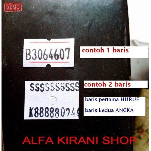 Jual Alat Label 2 Baris Huruf -- Angka Untuk Kode Produksi Nama Barang ...