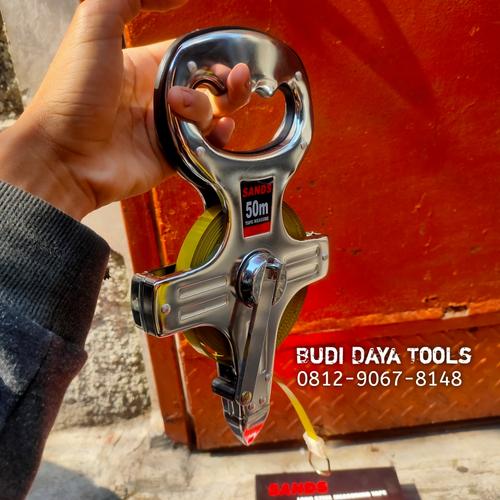 Jual Meteran Tancap SANDS 50 Meter Roll Plat Besi Long Steel Measuring ...