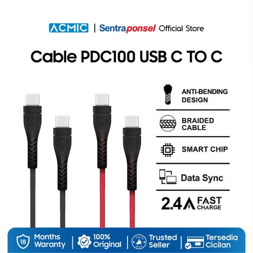 Jual ACMIC PDC100 Power Delivery (PD) 100cm Cable USB Type-C to USB ...