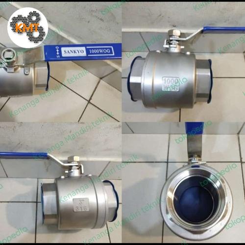 Jual Ball valve 2pc / Fullbore SANKYO 3inch stainless 316 - Jakarta ...