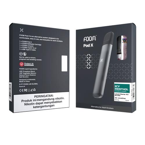 Jual FOOM POD X BUNDLING LIQUID (SPACE GRAY ICY MENTHOL 15ML) - Jakarta ...