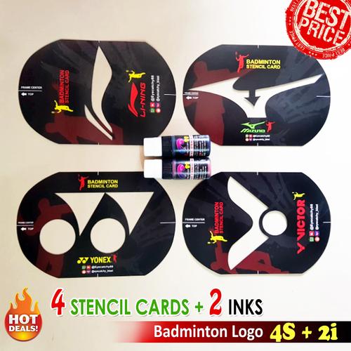 Jual black Logo - Stencil Card Badminton/ Logo Raket/ Cetakan Raket ...