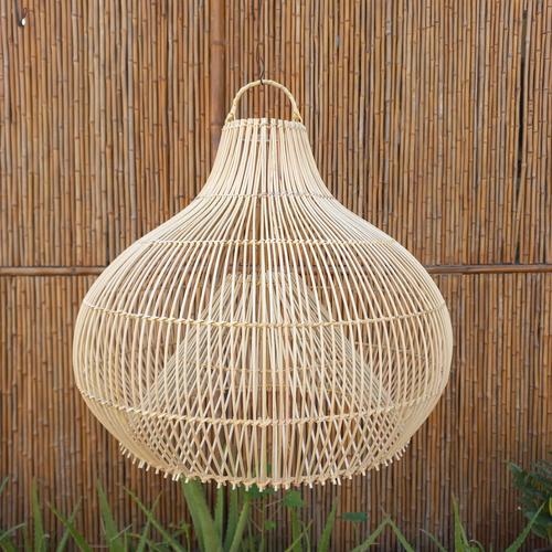 Jual Kap Lampu Gantung Rotan | Rattan Pendant Light | Lampu Rotan KL146 ...