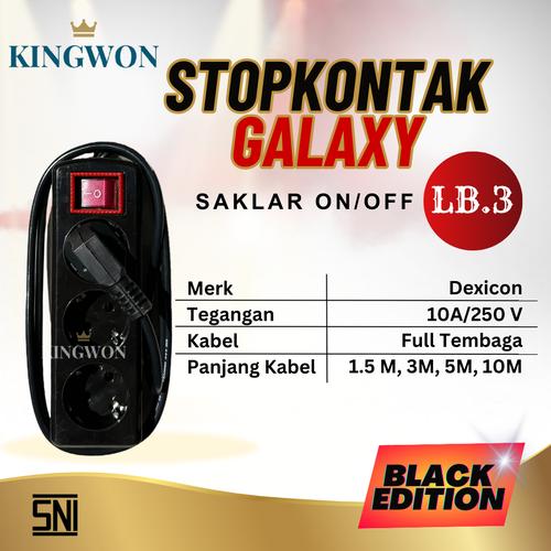 Promo STOP KONTAK + LUBANG 2/3/4/5 PANJANG KABEL 1,5M/3M/5M WARNA HITAM ...