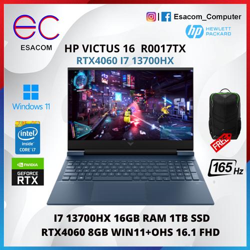 Jual HP VICTUS 16 R0017RTX I7 13700HX RTX4060 16GB 1TB SSD 16.1FHD W11 ...