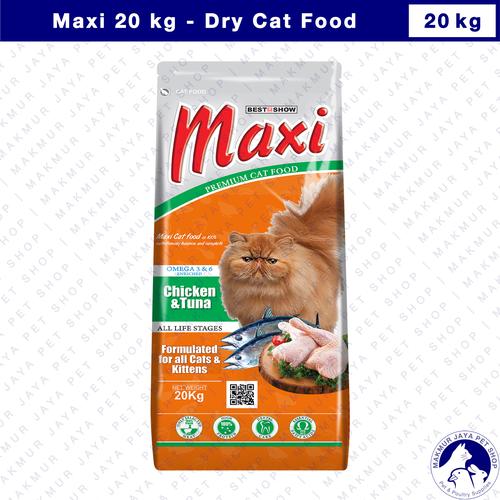Jual MAXI Dry Cat Food Chicken & Tuna 20 kg / Makanan Kucing Kering ...