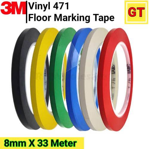 Jual 3M 471 vinyl Floor Tape Fleksibel Lakban Lantai Size 8mm X 33 ...