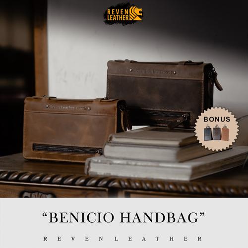 Promo Handbag Pria Kulit Asli Reven Benicio Clutch Tas Tangan Cowok ...
