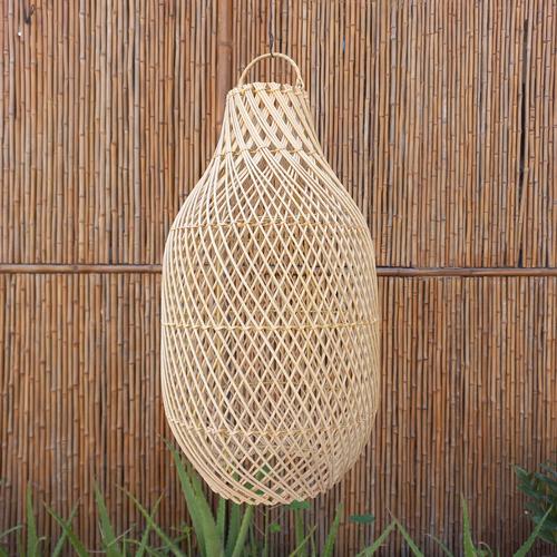 Jual Kap Lampu Gantung Rotan | Rattan Pendant Light | Lampu Rotan KL145 ...
