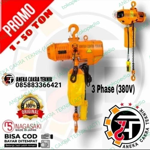 Jual Electric chain hoist 3 Ton x 18 Meter 380Volt NAGASAKI japan ...