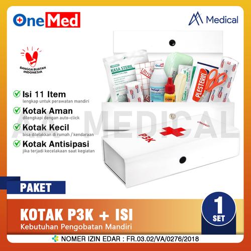Jual ONEMED First Aid Kit Box Set Kotak P3K Komplit + Isi 11 Item ...