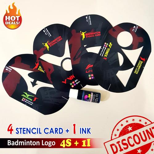 Jual black Logo - Stencil Card Badminton/ Logo Raket/ Cetakan Raket ...