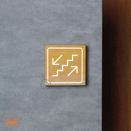 Jual papan tanda tangga naik turun - stairs signage - wall sign ...