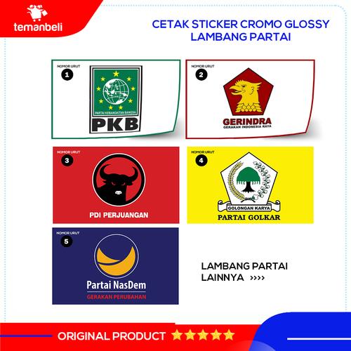 Jual Sticker Partai - Stiker Kampanye - Stiker Logo Partai - Pemilu ...