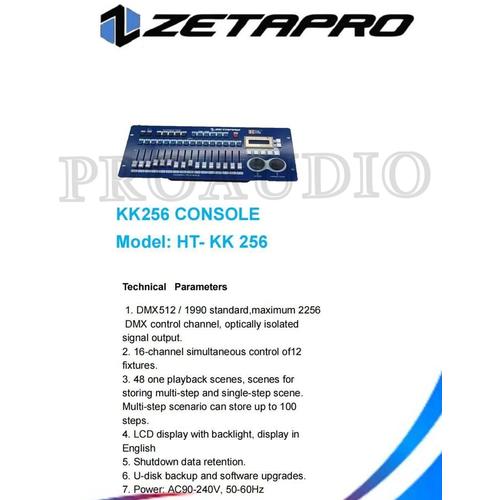 Jual MIXER LIGHTING ZETAPRO KK 256 DMX CONSOLE CONTROLLER LAMPU ...