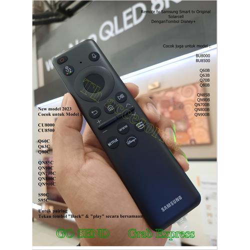 Jual Remote tv samsung smart tv solarcell original CU8000 Q60C QN90C ...