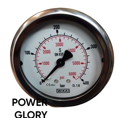 Jual PRESSURE GAUGE / MANOMETER WIKA 4" INCH 40 BAR FULL STAINLESS ...