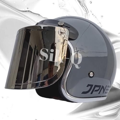 Jual Helm Bogo Retro JPN List chrome Modern Grey metalik - helm saja, M ...