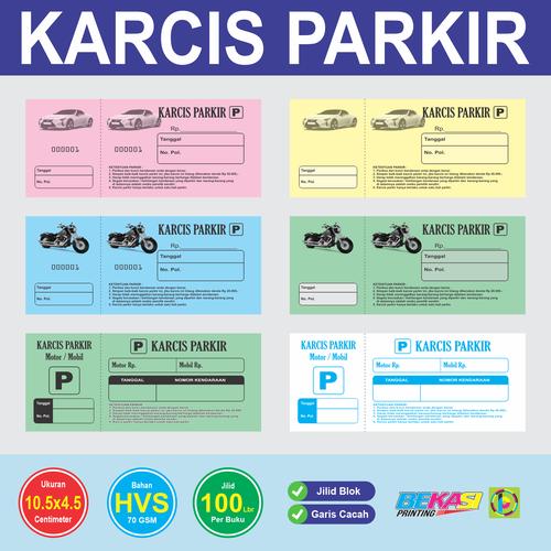 Jual Karcis Parkir Manual Mobil / Motor / Sepeda + Nomorator 1/12 Folio ...