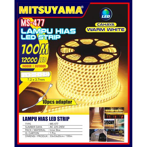 Jual LAMPU SELANG LED STRIP ROLL 5050 OUTDOOR 100 METER WARM WHITE ...