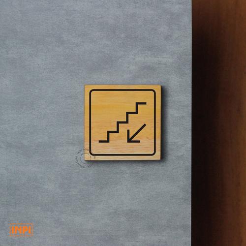 Jual sign system down stairs - papan tanda tangga turun - wall sign ...