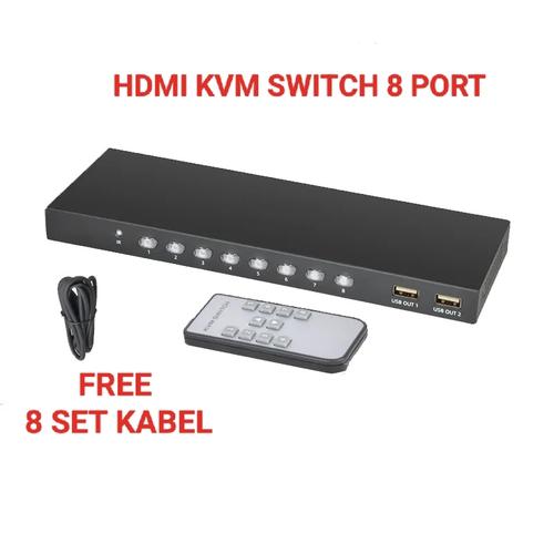 Jual KVM SWITCH HDMI 8 PORT INCLUDE 4 SET KABEL SUPPORT 4K - Jakarta ...