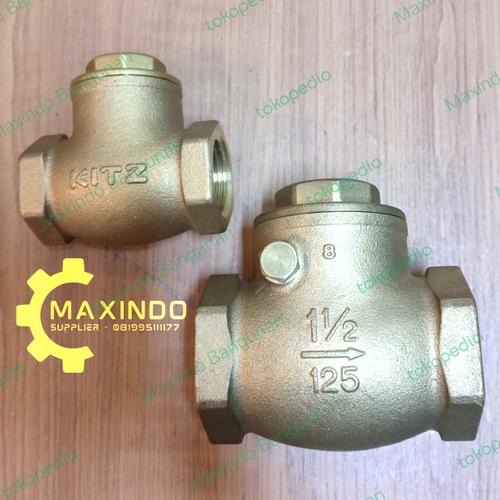 Jual Check Valve KITZ 1 1/4" Inch Kuningan / Klep Tabok Kitz Original ...