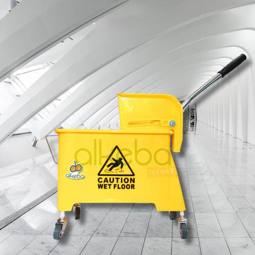 Jual Single Bucket 20 Liter Wringer Trolley Side Press cleaning MURAH ...