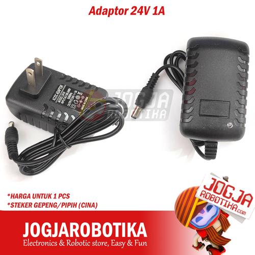 Jual Adaptor 24V 1A Catu Daya Adaptor Adapter model colokan gepeng cina ...