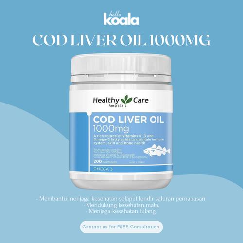 Jual Healthy Care Cod Liver Oil 1000mg - 200 capsules / Omega-3 ...