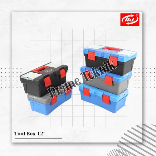 Jual Tool Box Kotak Perkakas 12" H&L Tools Box Toolbox Plastik 12 inch HL - Biru Hitam - Kota ...
