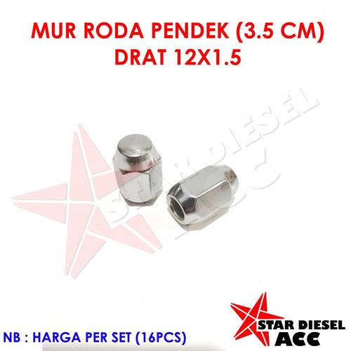 Jual Mur Roda Mobil Drat 12X1.5 Ukuran 3.5Cm Baut Roda Ford Ranger Mur ...