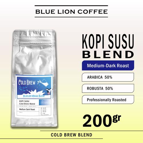 Jual Blue Lion Coffee Kopi Susu Cold Brew Blend 200 gram - BIJI ...
