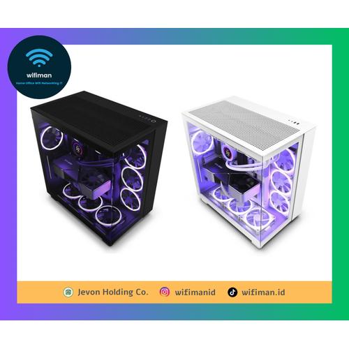 Jual NZXT H9 Flow Mid Tower PC Case Hitam Putih Black White Bkn O11 ...