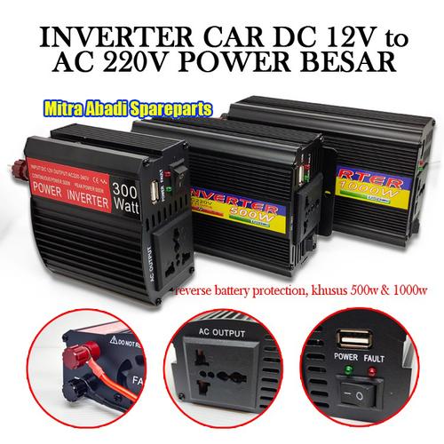 Jual Inverter Car DC 12V to AC 220V Power Besar Reversed Battery ...