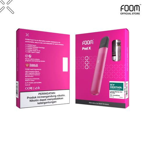Jual FOOM POD X BUNDLING LIQUID (HOT PINK ICY MENTHOL 15ML) - Jakarta ...