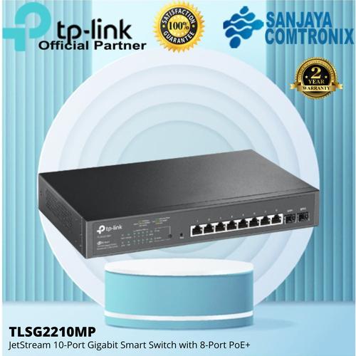 Promo TP-Link TL-SG2210MP JetStream 10-Port Gigabit Smart Switch 8-Port ...