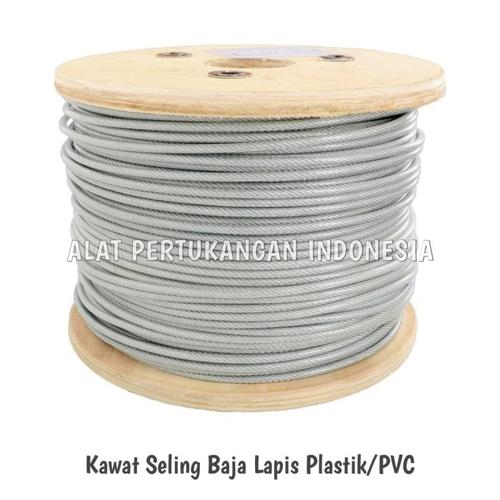 Jual Kawat Seling Lapis PVC 5mm Tali Sling Baja Galvanis Lapis Plastik 5 mm - Jakarta Utara ...