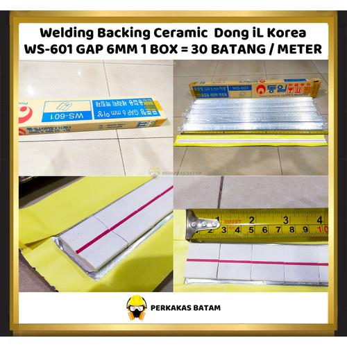 Jual WS-601 Welding Backing Ceramic 12mm Dong iL Gap 6mm Korea PLATE ...